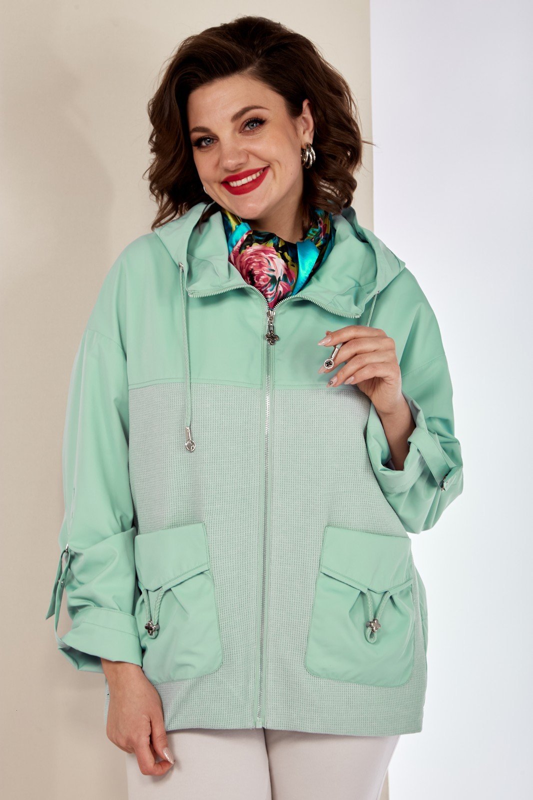 Куртка 2144 мята Shetti купить в интернет магазине Велесмода